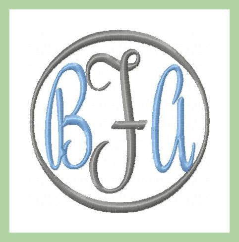 Emily Monogram Set with 4 Frames 1,2,3 and 4 inch sizes | Bling Sass ...