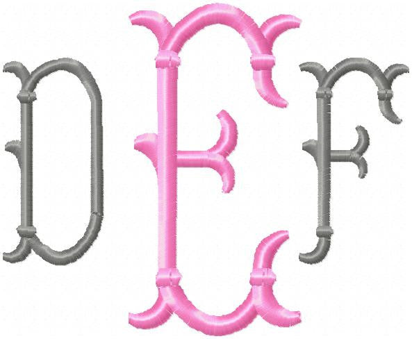 Erin Monogram Font - Machine Embroidery Font - comes in 4 inch center ...