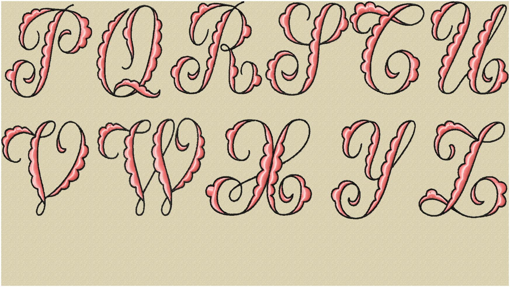 Scallop Script Monogram Font | Bling Sass & Sparkle