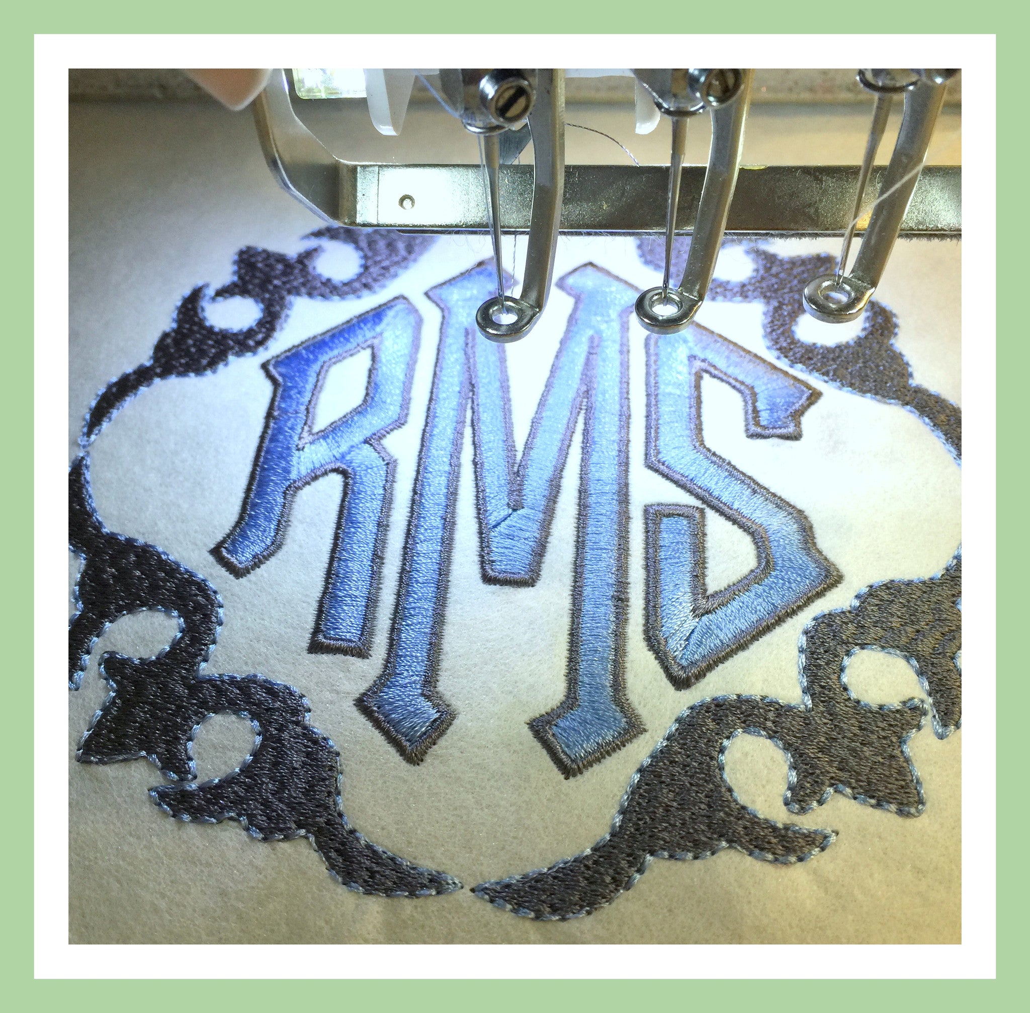 Diamond Outlined Monogram Font - Comes in 3, 3.5, and 4 inch Sizes ...