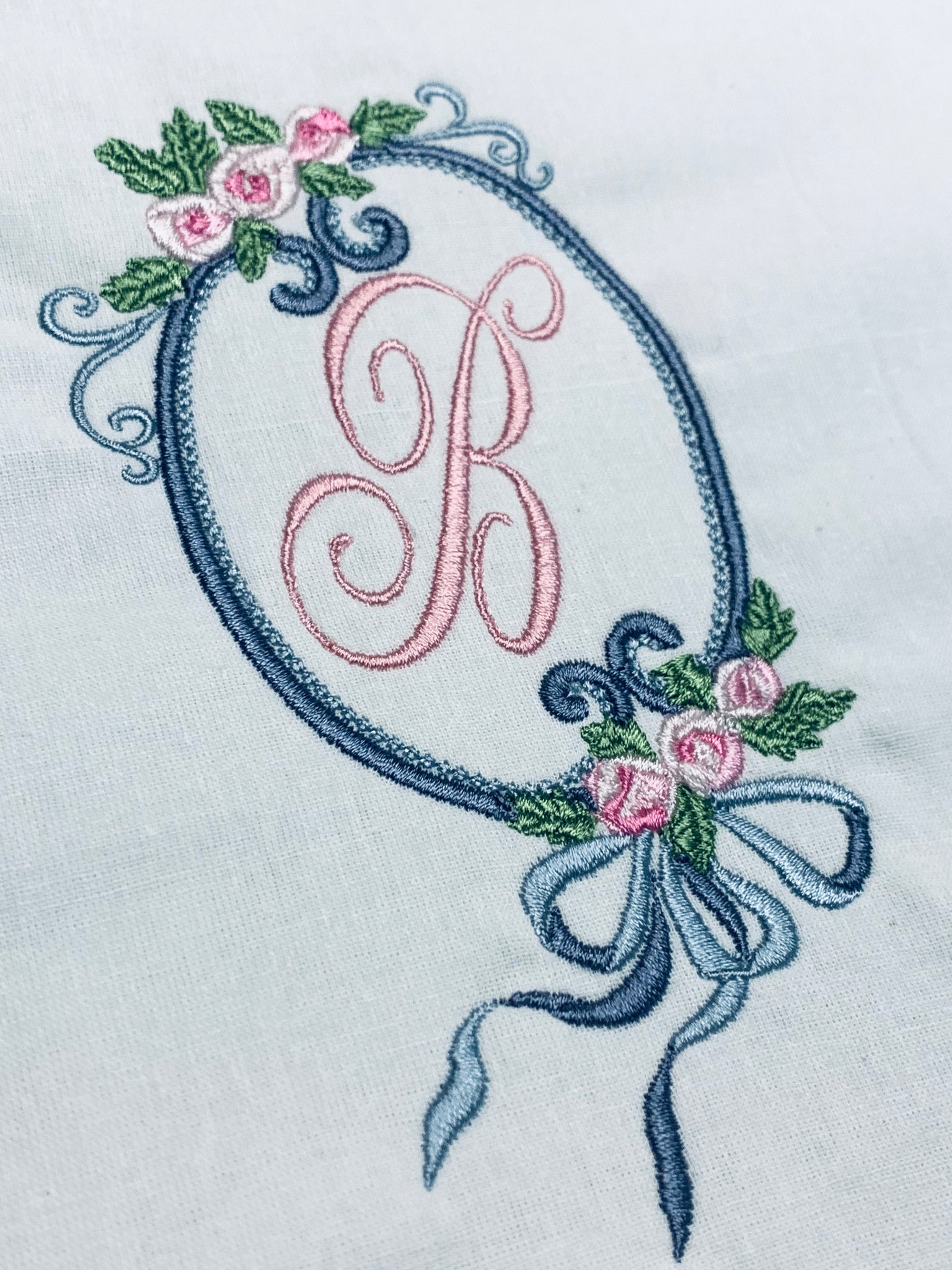 OVAL FLORAL RIBBON FRAME | Bling Sass & Sparkle