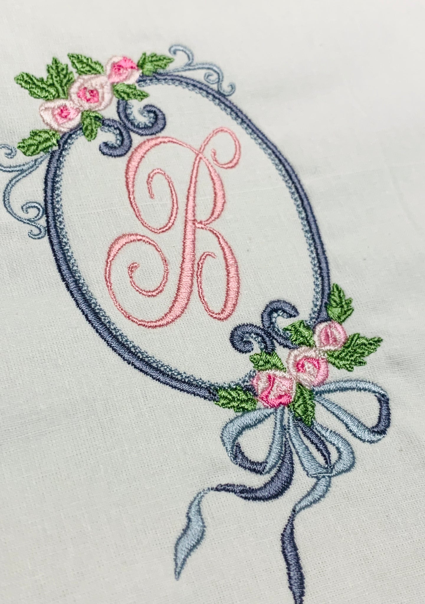 OVAL FLORAL RIBBON FRAME | Bling Sass & Sparkle