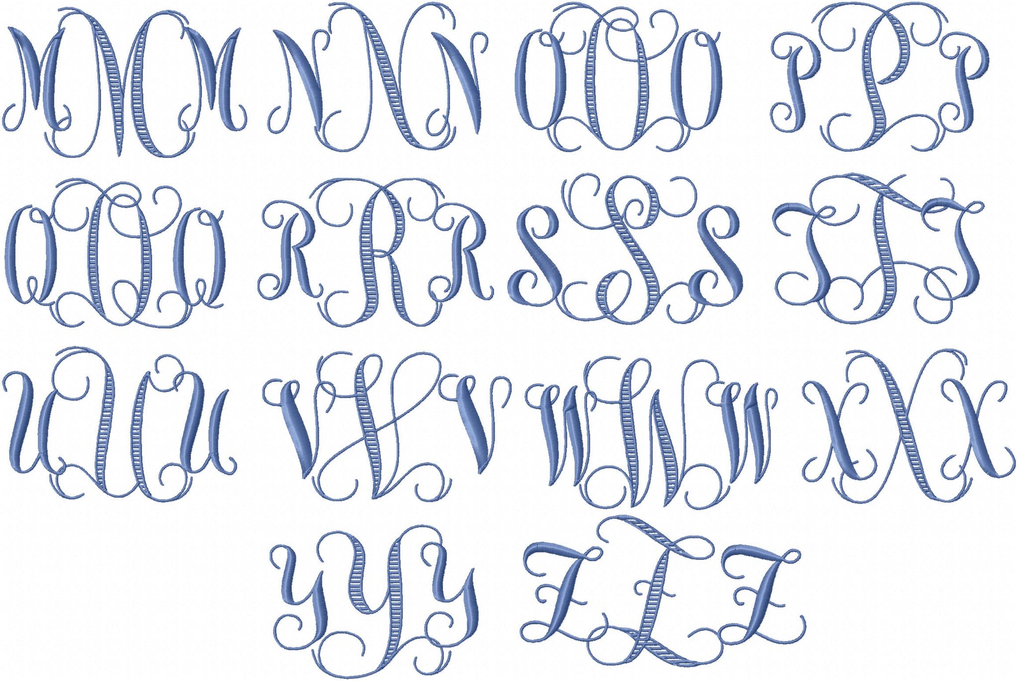 STRIPED MONOGRAM FONT | Bling Sass & Sparkle