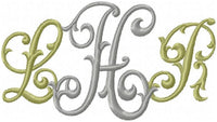 Heather Monogram Font - comes in 2,3,4 inch sizes Machine Embroidery ...