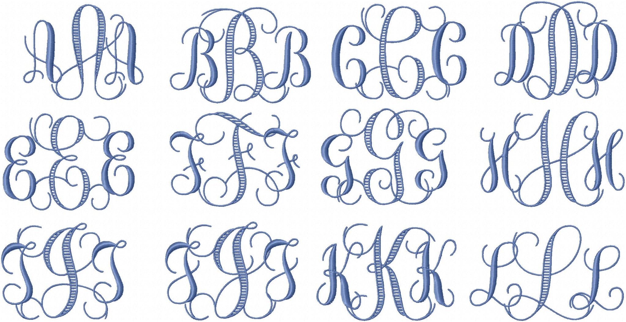 STRIPED MONOGRAM FONT | Bling Sass & Sparkle
