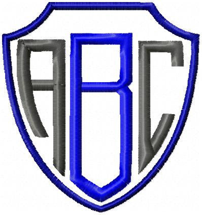 Shield Monogram Font with 3 Frames | Bling Sass & Sparkle