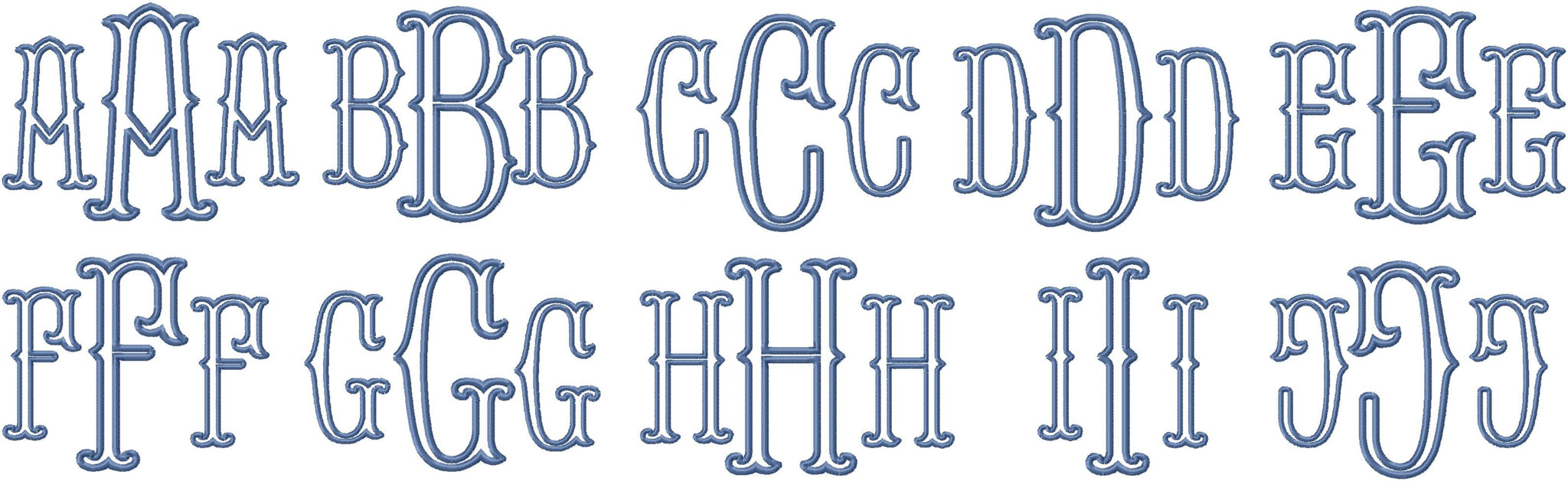 FISHTAIL APPLIQUE FONT LARGE | Bling Sass & Sparkle