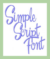 Simple Script Font 1,2, and 3 inch Machine Embroidery Font - | Bling ...